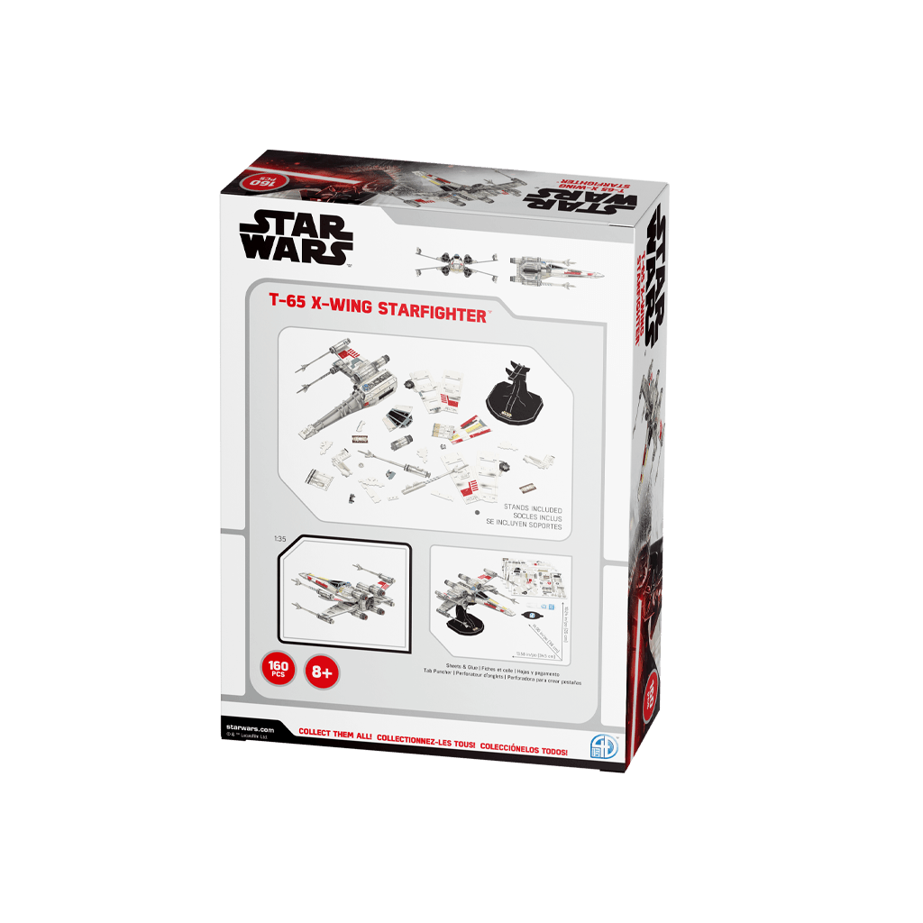 Star Wars T-65 X-Wing Starfighter Paper Model Kit | 4D Puzzle | 4D ...